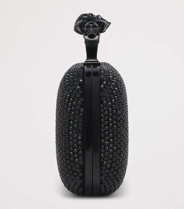 Alexander McQueen Embellished Crystal Knuckle Clutch Bag