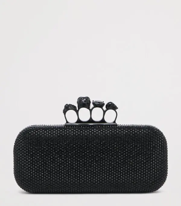 Alexander McQueen Embellished Crystal Knuckle Clutch Bag