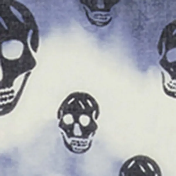 Alexander McQueen Modal-silk Tie-dye Skull Scarf - Blue