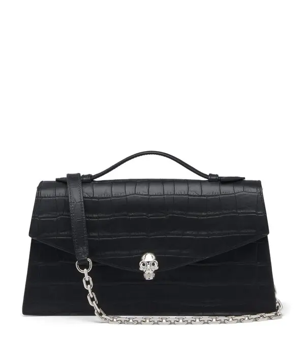 Alexander McQueen Leather Skull Top-handle Bag - Black