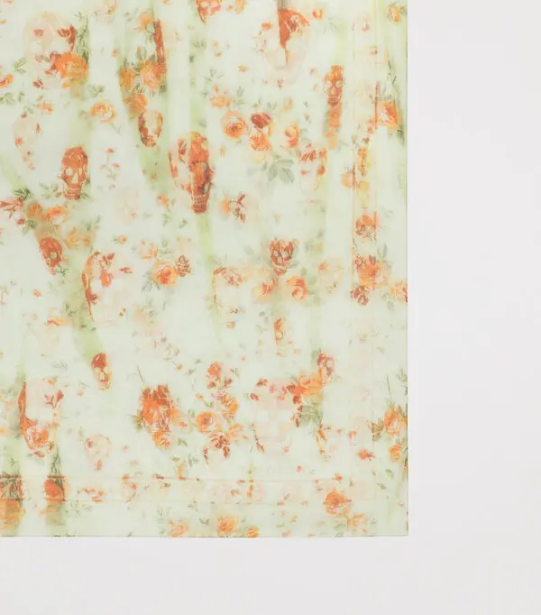 Alexander McQueen Silk Floral Skull Scarf