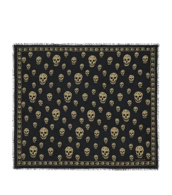 Alexander McQueen Modal-silk Skull Scarf - Black