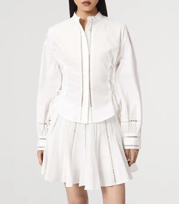 ALLSAINTS Organic Cotton Open-work Frances Shirt