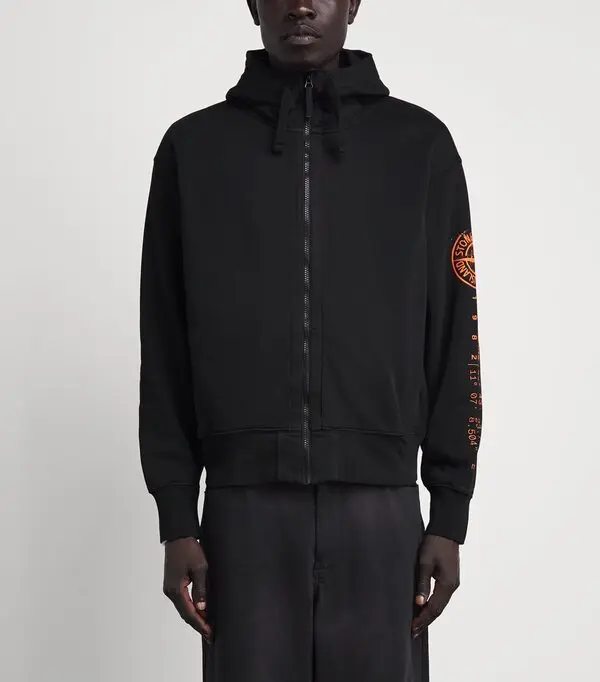 Stone Island Oversized Compass Zip-up Hoodie