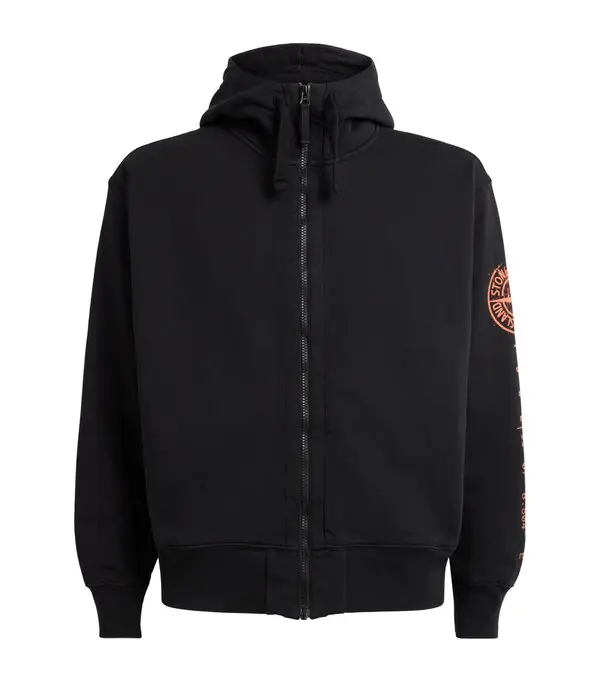 Stone Island Oversized Compass Zip-up Hoodie