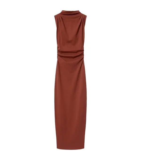 ALLSAINTS Stretch-cotton Katarina Maxi Dress - Brown