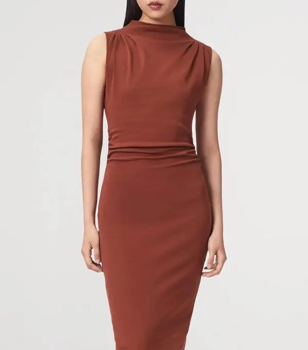 ALLSAINTS Katarina Stretch-cotton Maxi Dress - Brown