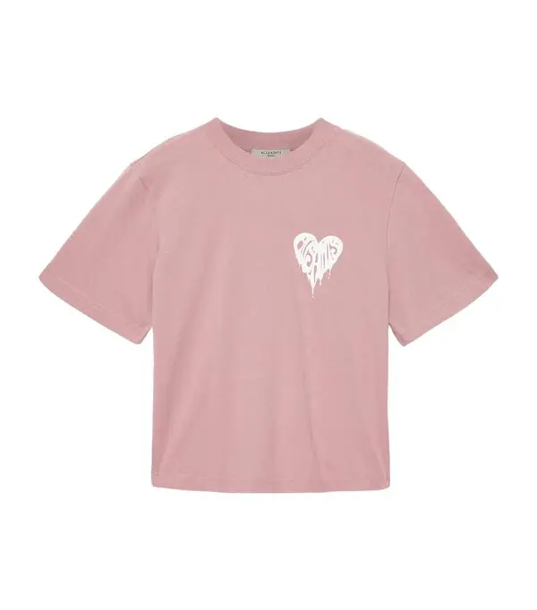 ALLSAINTS Organic Cotton Lisa Trip T-shirt - Pink