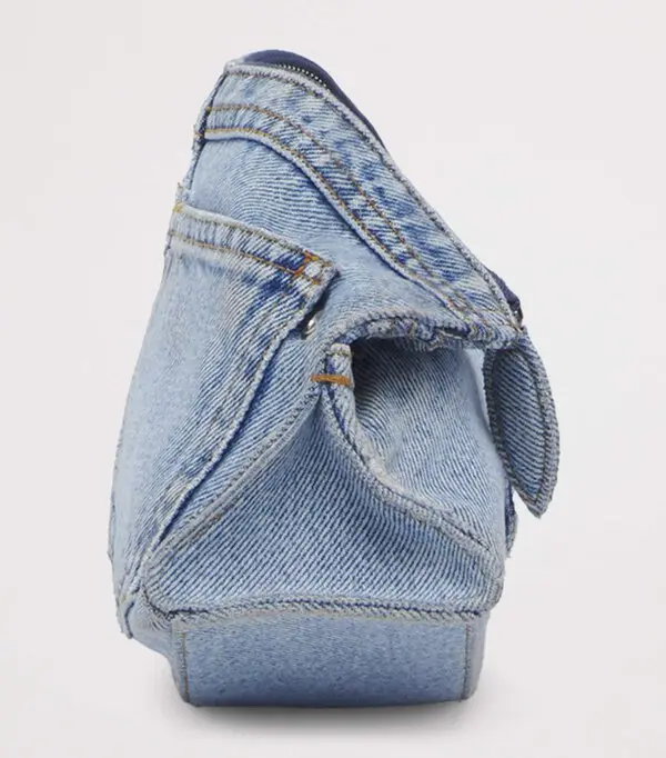 Alexander McQueen Denim Manta Pouch