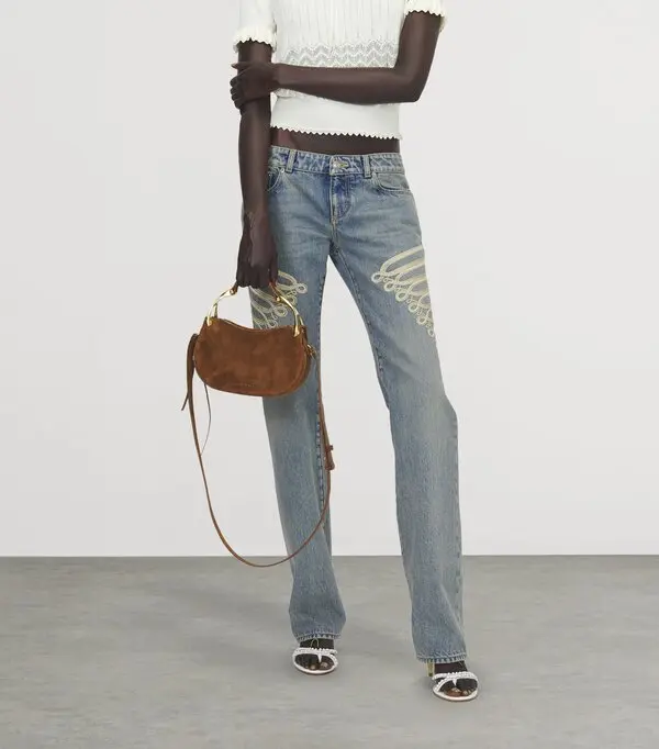 Alexander McQueen Mini Suede Wishbone Top-handle Bag