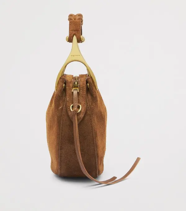 Alexander McQueen Mini Suede Wishbone Top-handle Bag