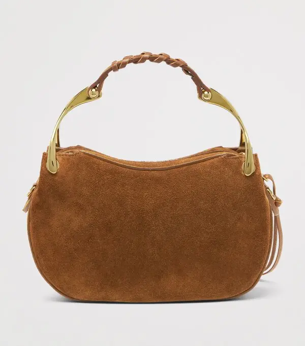 Alexander McQueen Mini Suede Wishbone Top-handle Bag
