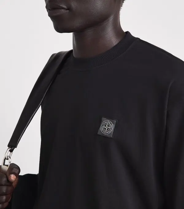 Stone Island Compass Slim Long-sleeve T-shirt - Black