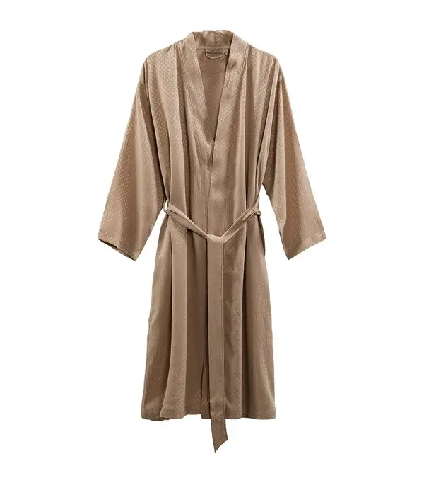 HAMAM Cotton Astra Jacquard Robe - Brown