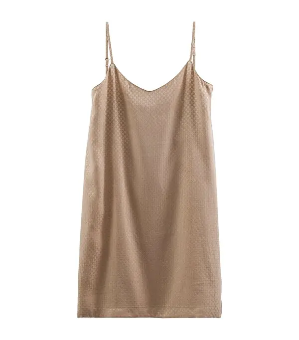 HAMAM Cotton Jacquard Astra Nightie - Brown