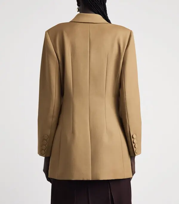 Huishan Zhang Wool Embellished Double-breasted Blazer