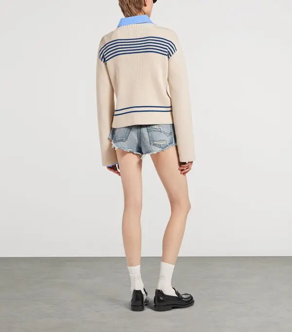 Balenciaga Distressed Denim Shorts