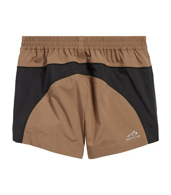 Balenciaga Taffeta Tracksuit Shorts - Brown