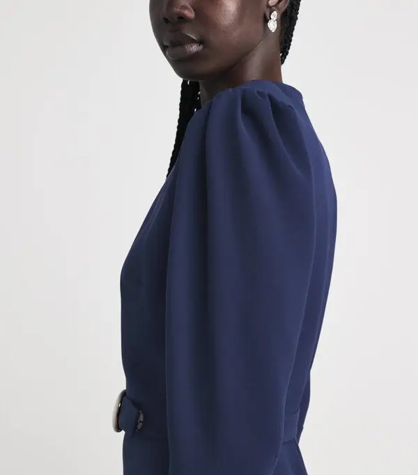 EDELINE LEE Belted A-line Midi Dress