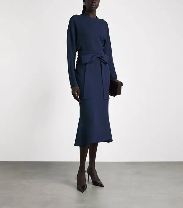 EDELINE LEE Jacquard Bow Midi Skirt