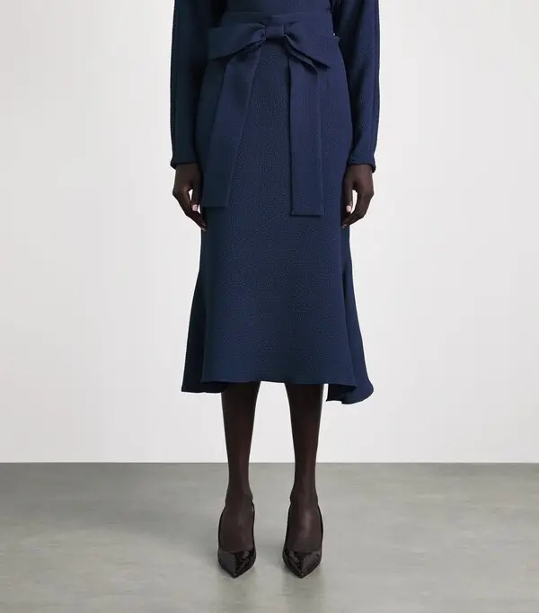 EDELINE LEE Jacquard Bow Midi Skirt