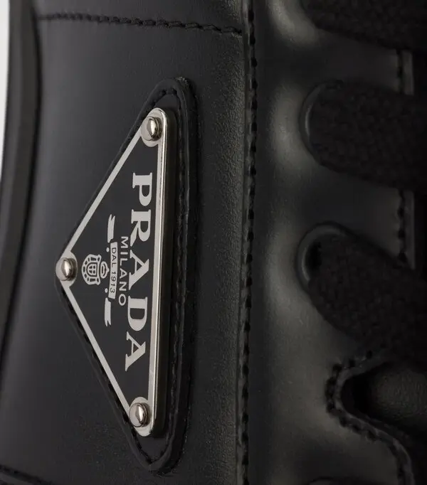Prada Leather Downtown Sneakers