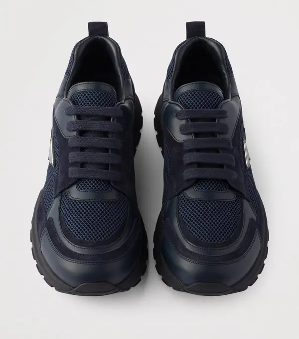 Prada Mesh-leather Prax Sneakers