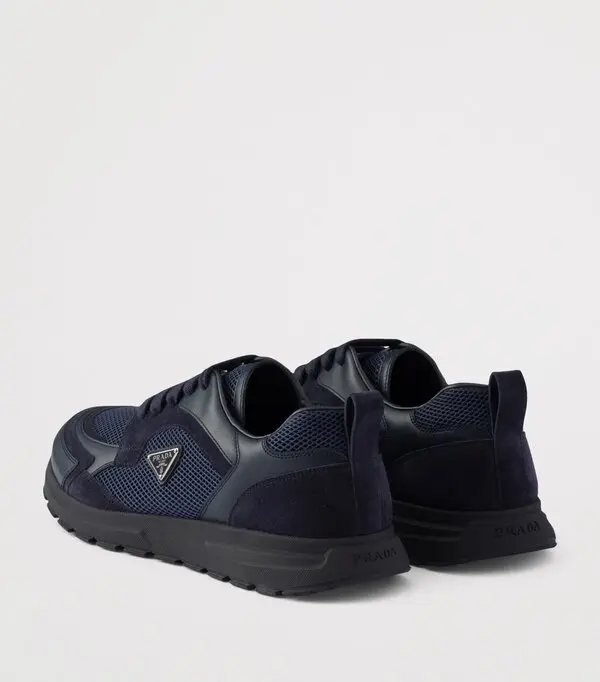 Prada Mesh-leather Prax Sneakers