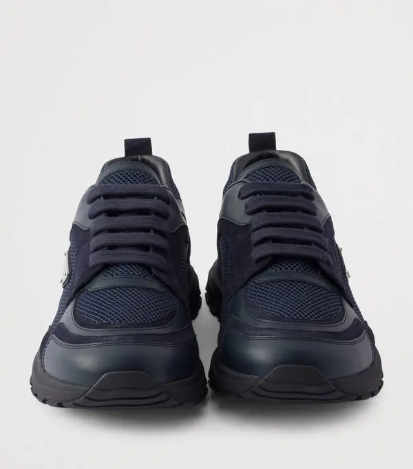 Prada Mesh-leather Prax Sneakers