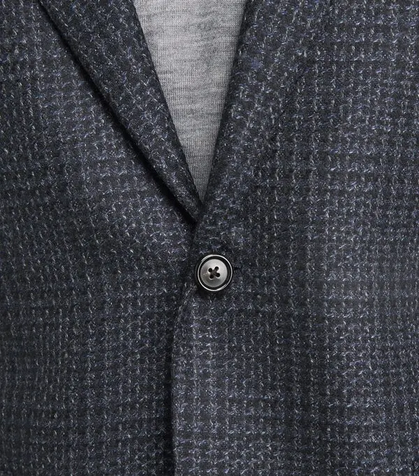 Corneliani Wool Mouliné Check Blazer