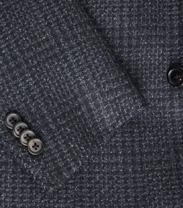 Corneliani Wool Mouliné Check Blazer
