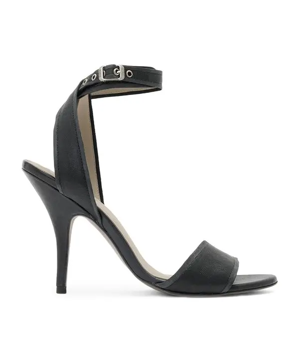 ALLSAINTS Leather Vera Heeled Sandals - Black