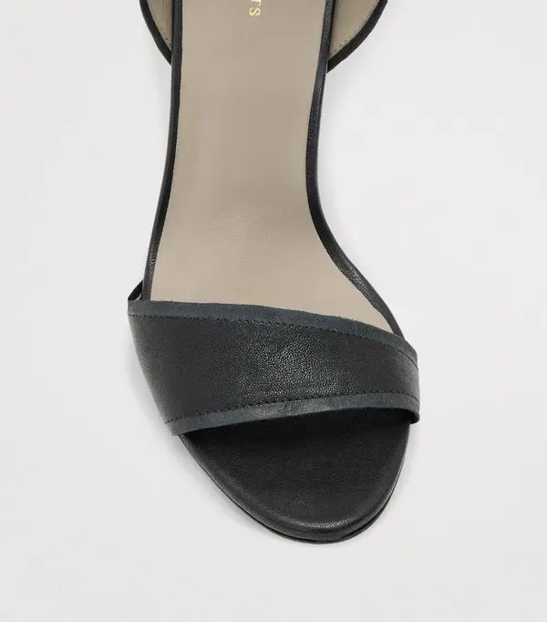 ALLSAINTS Leather Vera Heeled Sandals - Black