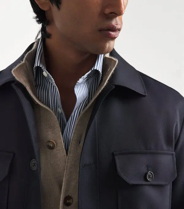 Corneliani Water-repellent Techwool Overshirt