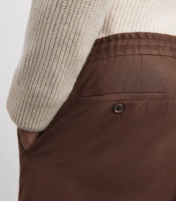Corneliani Virgin Wool-blend Slim Tailored Trousers