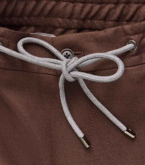 Corneliani Virgin Wool-blend Slim Tailored Trousers