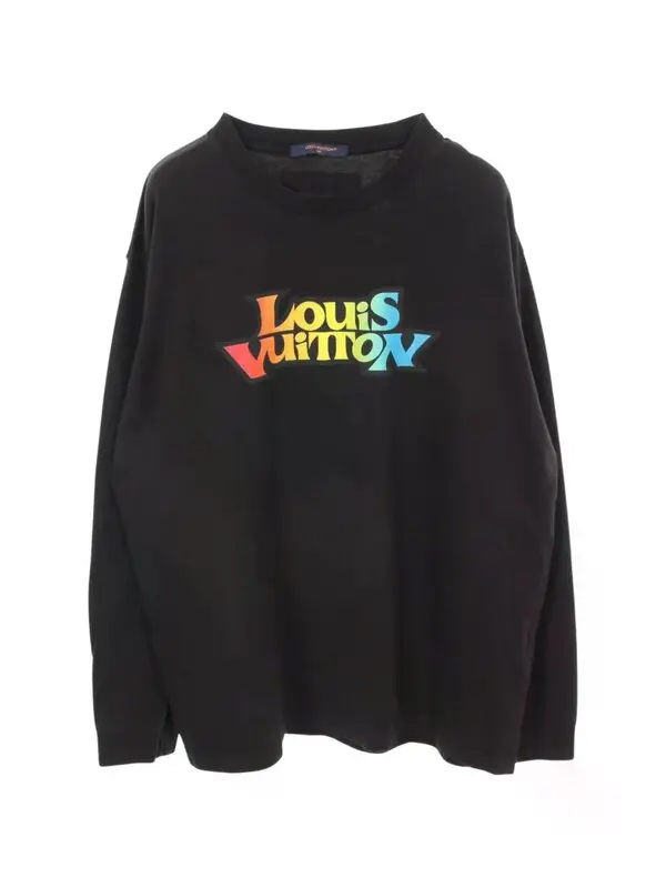 LOUIS VUITTON 2010s Fade Printed Lomg-sleeve T-shirt - Black