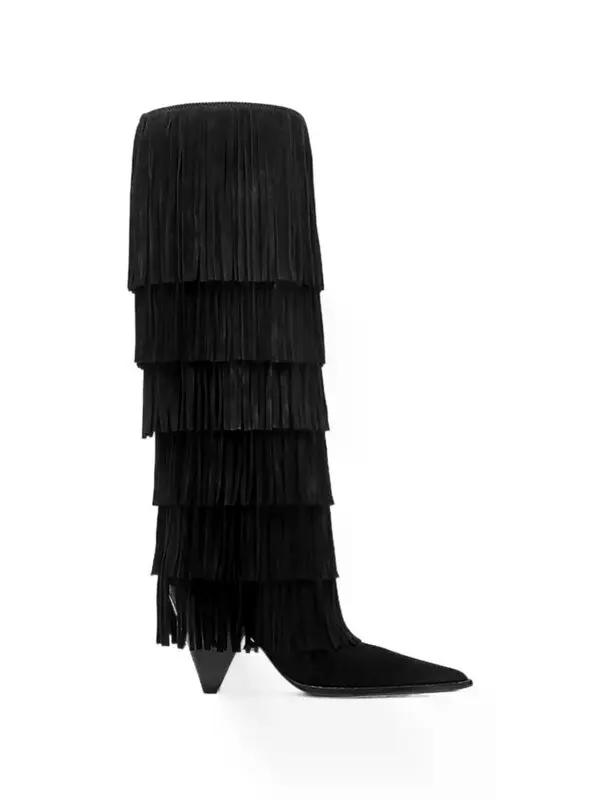 Michael Kors Jayla Fringed Boots - Black