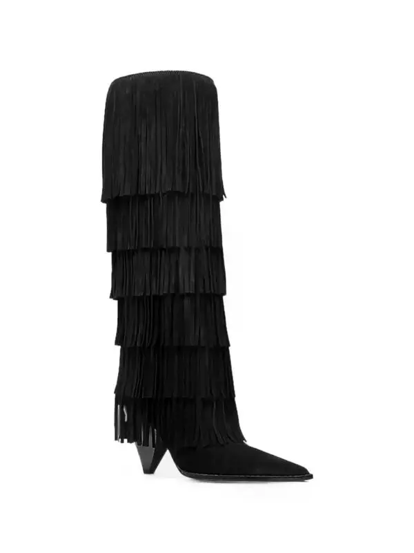 Michael Kors Jayla Fringed Boots - Black