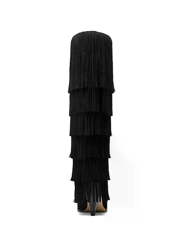 Michael Kors Jayla Fringed Boots - Black