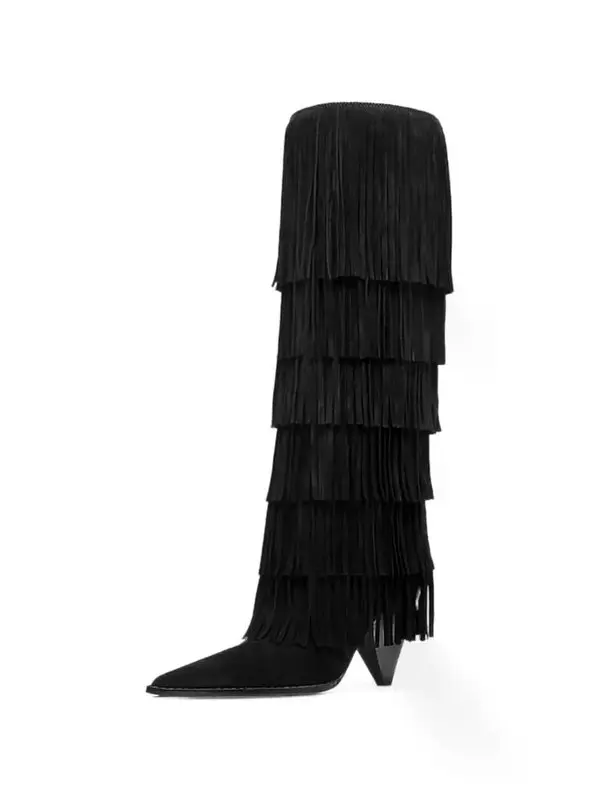 Michael Kors Jayla Fringed Boots - Black