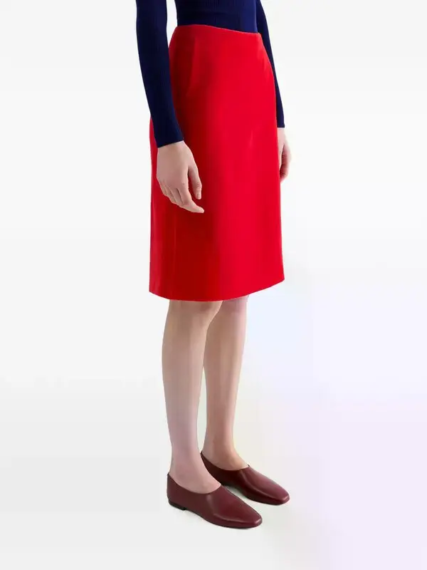JIL SANDER A-line Velvet Mini Skirt