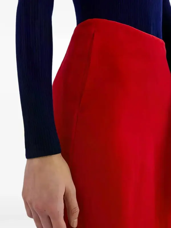 JIL SANDER A-line Velvet Mini Skirt