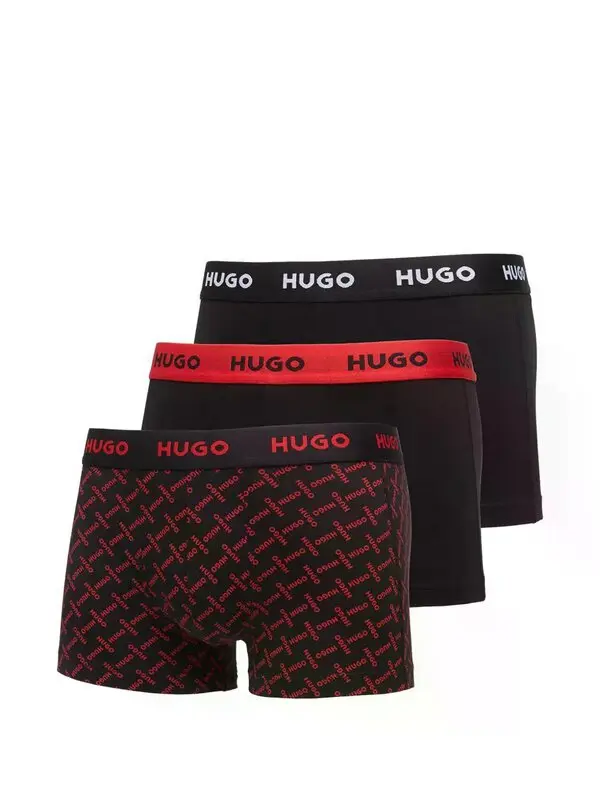 Hugo Logo-waistband Trunks - Black