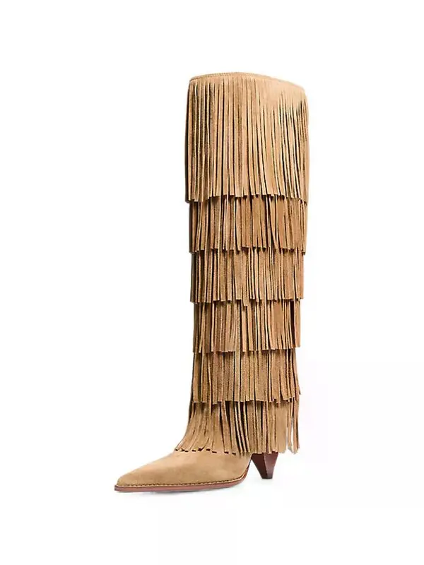 Michael Kors Jayla Fringed Boots - Brown