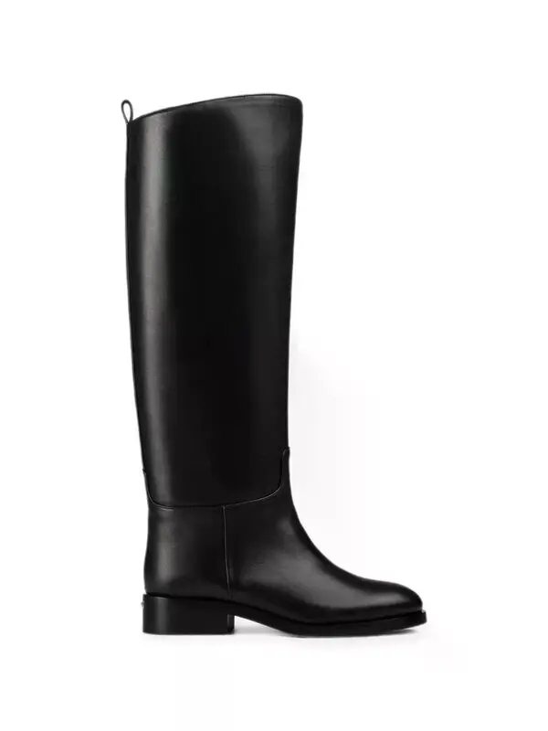 LE SILLA Charlotte Leather Boots - Black