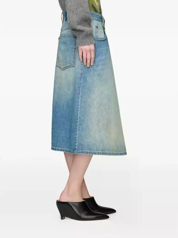 MAISON MARGIELA Wrap-design Denim Midi Skirt