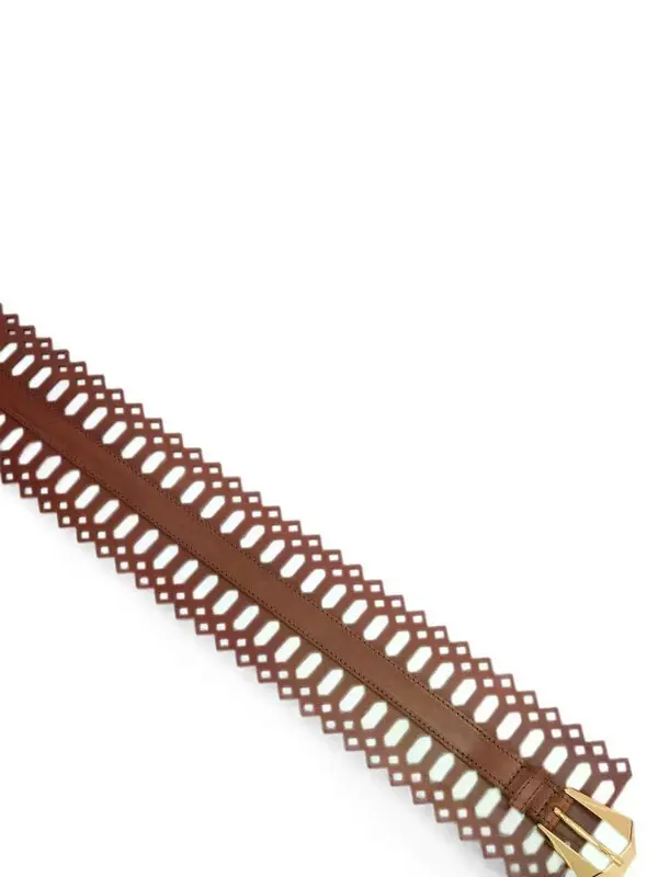 Alberta Ferretti Perforated Leather Belt