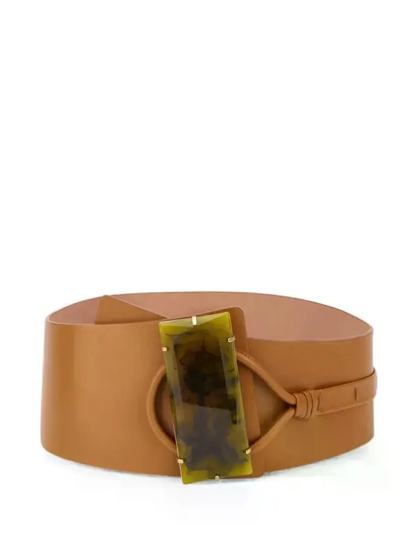 Alberta Ferretti Buckle-fastening Leather Belt - Neutrals