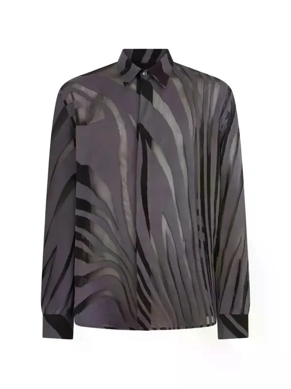 Roberto Cavalli Zebra-print Semi-sheer Shirt